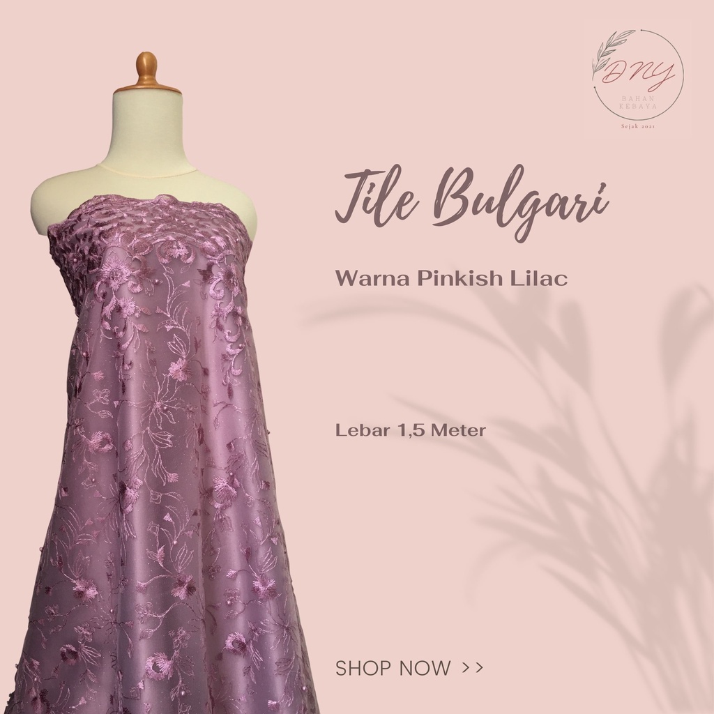 Jual Kain Brokat Brukat Tile Tulle Mutiara Bulgari New Series Premium ...