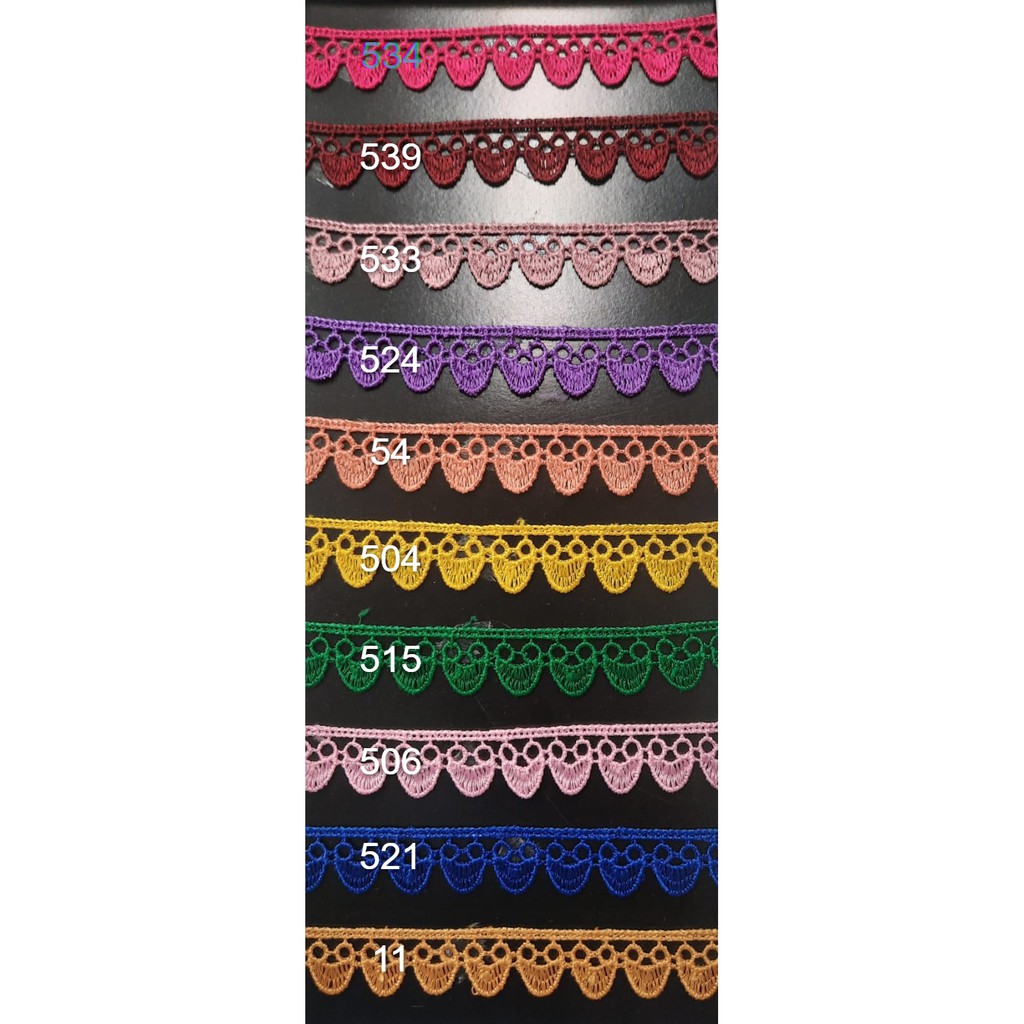 Jual Kain Renda Bordir Giper kecil - (G-15667) - 15yds/13.5meter ...