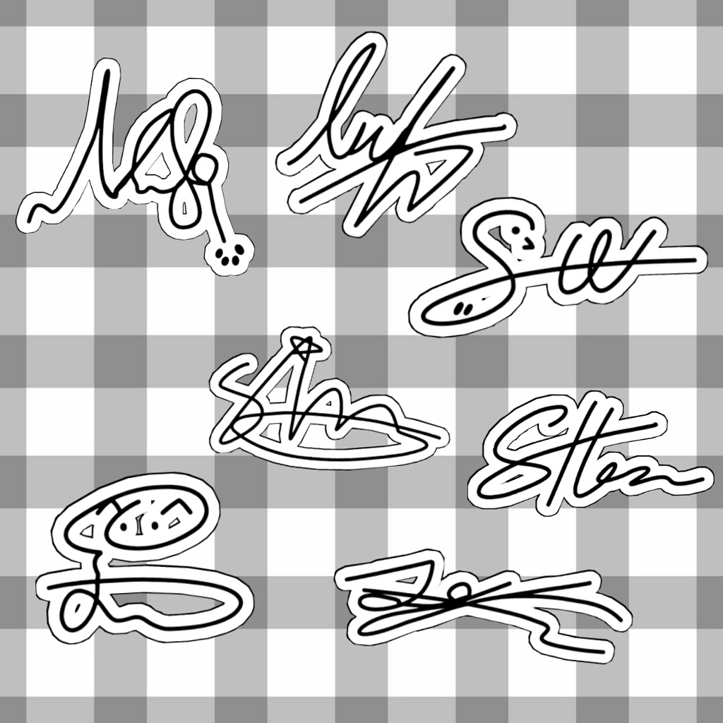 Jual Sticker Transparan Enhypen Signature Tanda Tangan TTD | Shopee ...