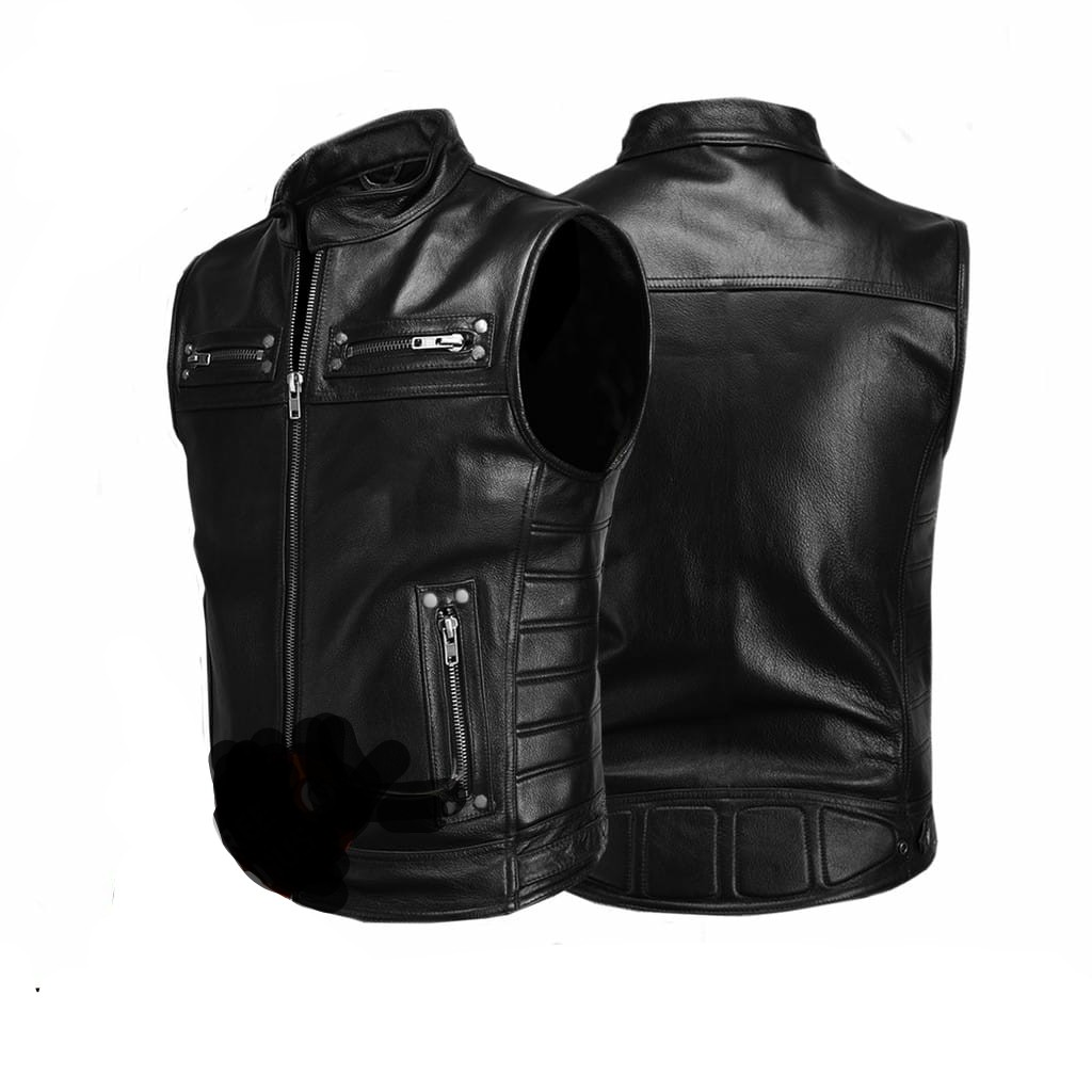 Jual Rompi Kulit Pria Bikers Elegant Brownie Terkeren Warna Hitam ...