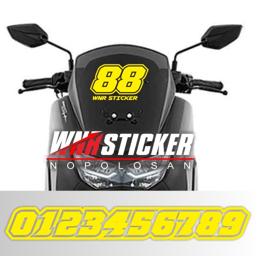 Jual Stiker Nomor Racing Custom Sepeda Motor Dan Mobil | Shopee Indonesia