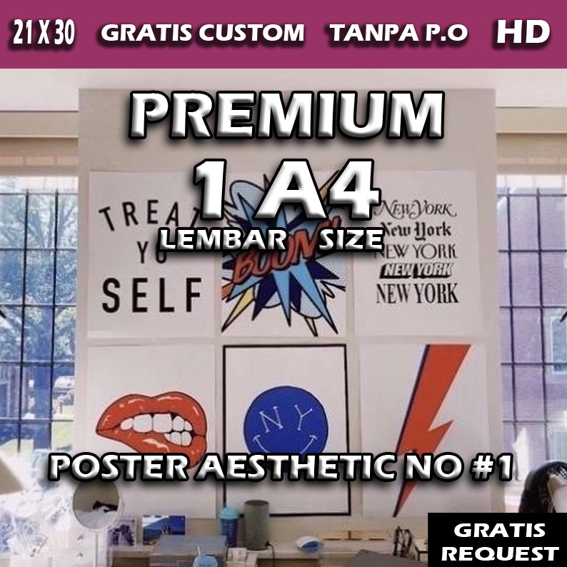 Jual PRINT Custom Poster / Foto Satuan A4 Premium Dekorasi Rumah Hiasan ...