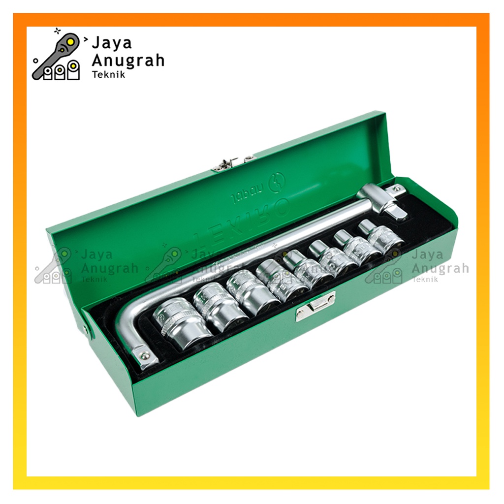 Jual Kunci Sock Set Tekiro 10pcs 1/2 inch 12pt Besi / Kunci Shock / Sok | Shopee Indonesia
