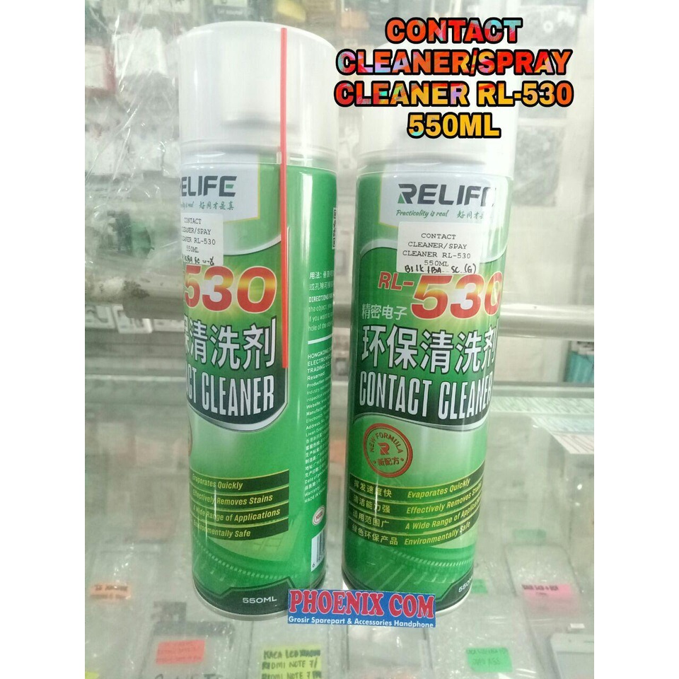 Jual CONTACT CLEANER SPRAY CLEANER RL-530 550ML PEMBERSIH PCB HOLDER ...