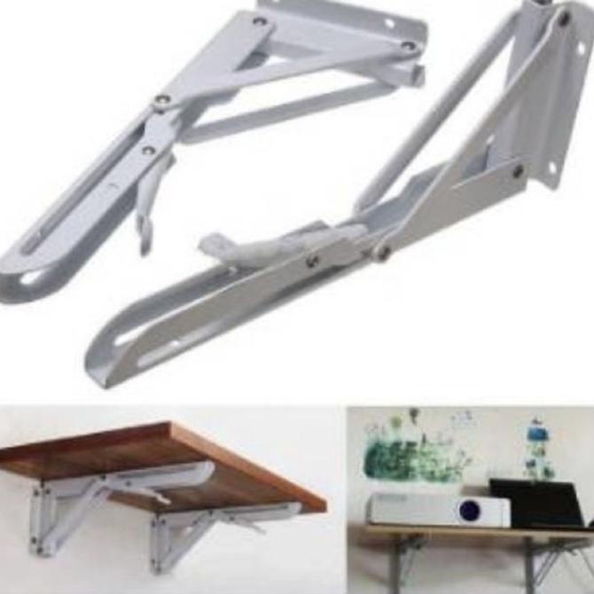 Jual SIKU RAK OTOMATIS ENGSEL SIKU MEJA SIKU LIPAT BRACKET MEJA TEMBOK ...