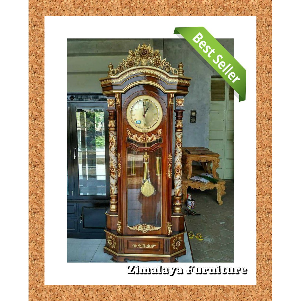Jual Almari Lemari Jam Hias Ukir Ruang Tamu Kayu Jati Jepara, Jam Hias ...