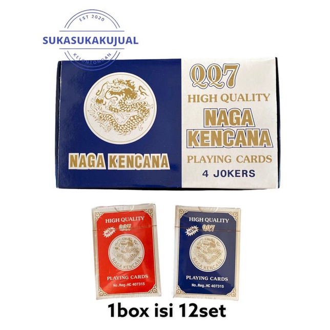 Jual Kartu remi Naga kencana QQ7 1box=12set | Shopee Indonesia