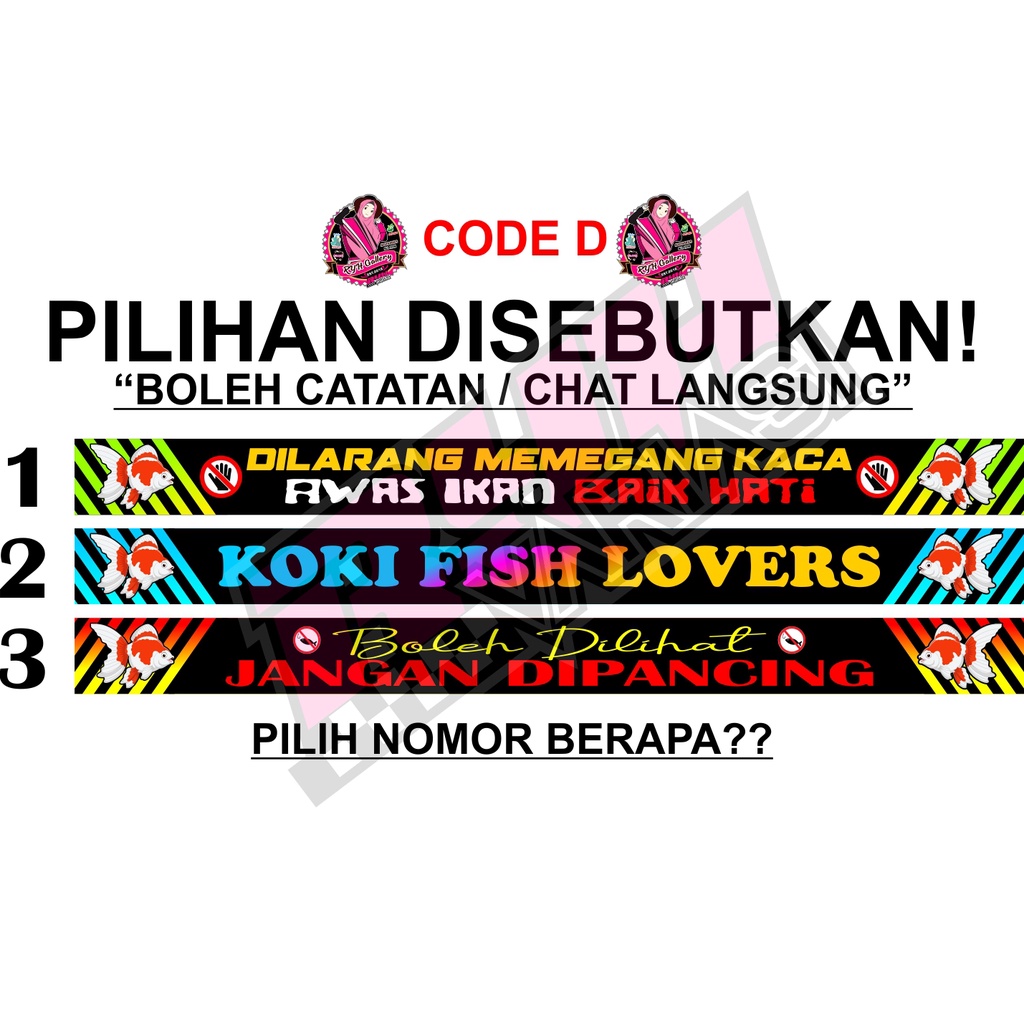 Jual Sticker Aquarium Stiker Aquarium Awas Ikan Galak Predator Channa ...