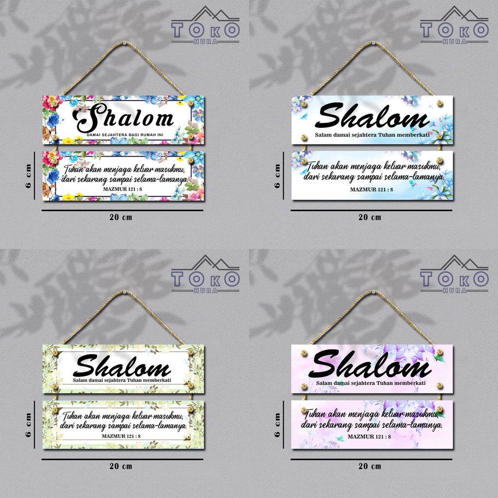 Jual Toko Hura / Poster Hiasan Kristen Ucapan Shalom / Syalom Pintu ...
