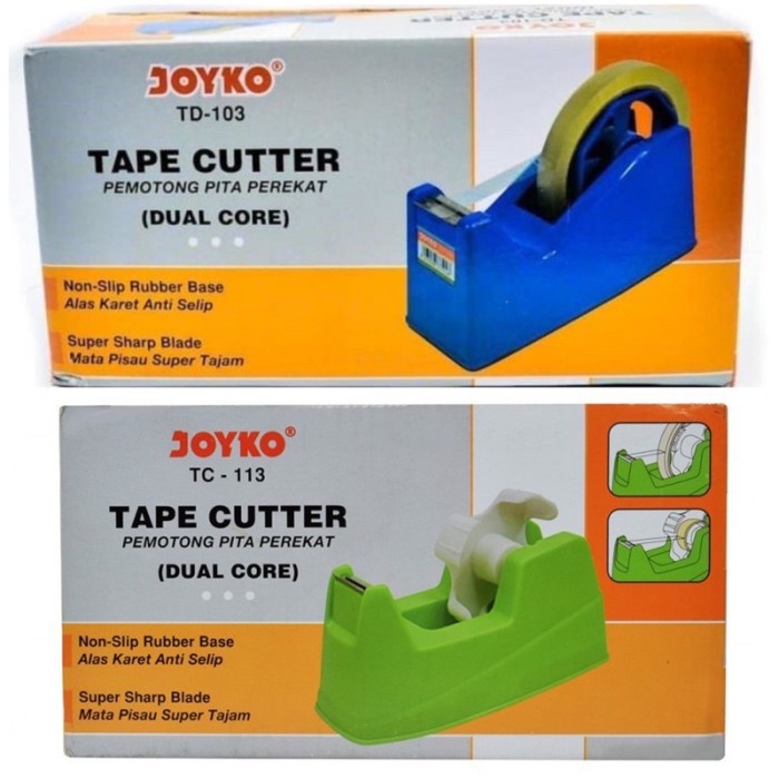 Jual Tape Dispenser/ Cutter/ Tempat Isolasi Joyko TD-103 Dual Core ...