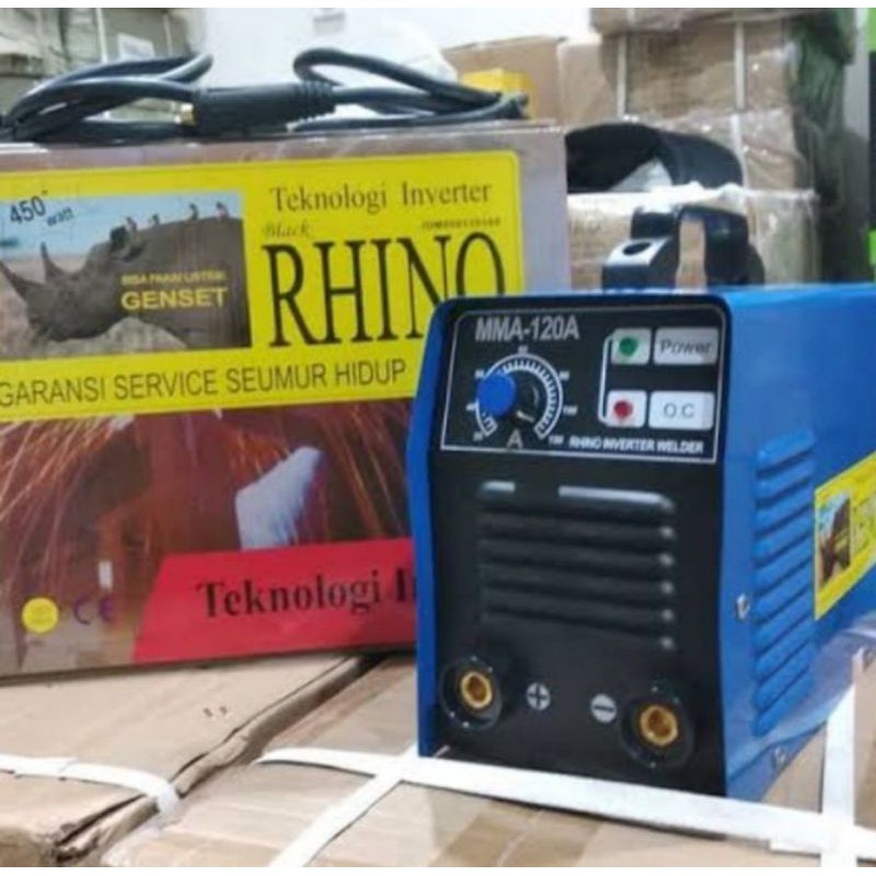 Jual Mesin Las Trafo/Las Listrik 450 watt Rhino Biru 120 A Dan Mesin ...