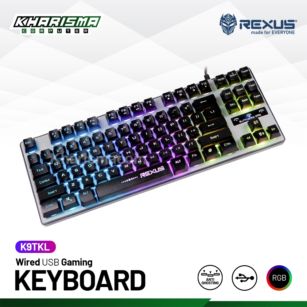 Jual Keyboard Gaming Rexus K9TKL RGB/ Keyboard Gaming RGB | Shopee ...