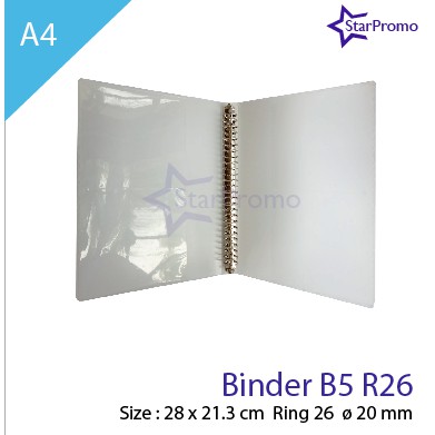 Jual Binder Plastik B5 Ring 26 Translucent Dengan Selipan Cover Map ...