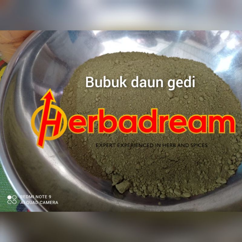 Jual 15 GRAM BUBUK DAUN GEDI ABELMOSCHUS MANIHOT EDIBLE HIBISCUS PEPAYA ...