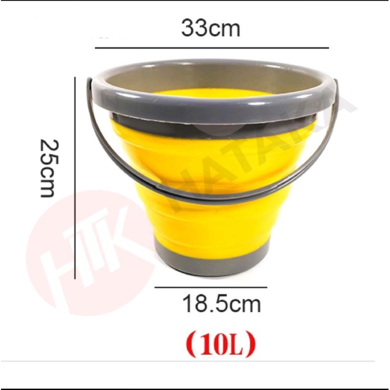 Jual Ember lipat silikon 10 liter Ember lipat portable serbaguna 10 ...