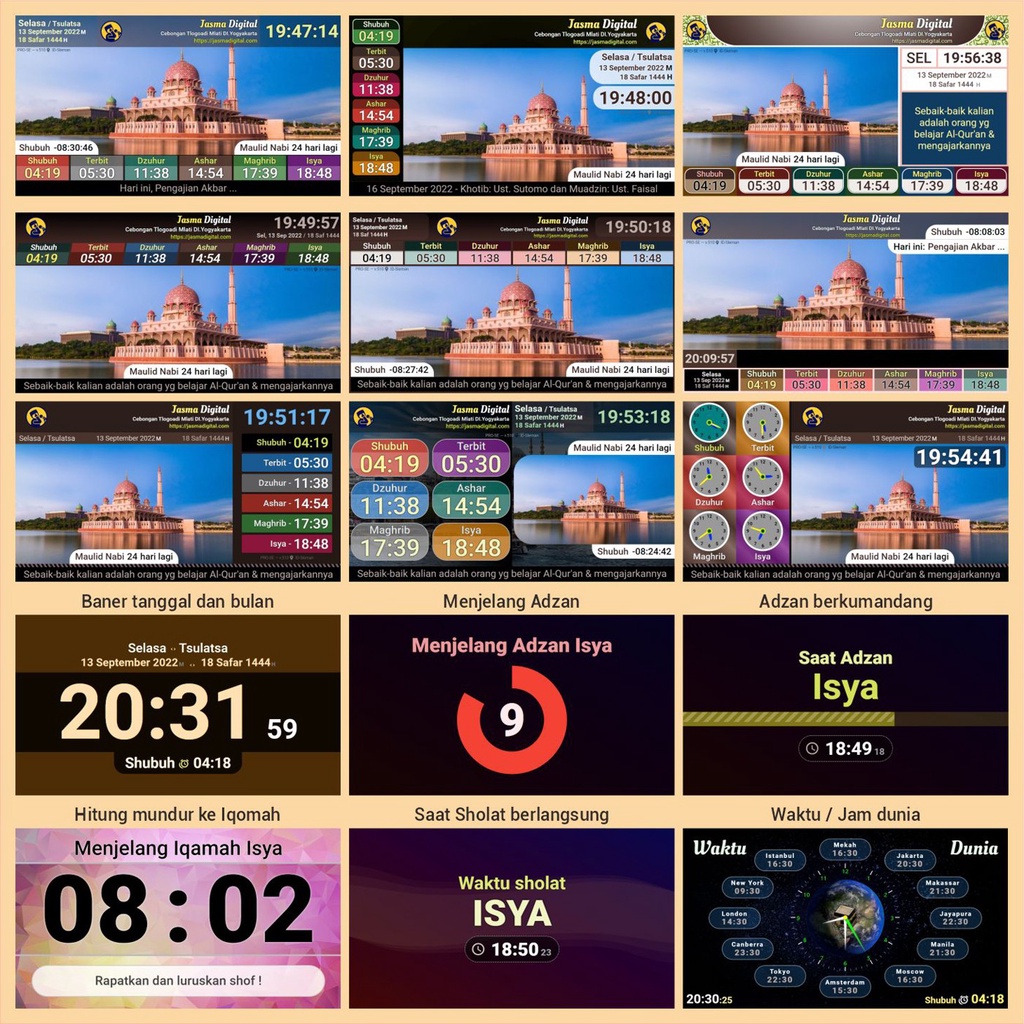 Jual Jasma Digital - Jasma 5 - JWS TV - Jam masjid waktu sholat pakai ...