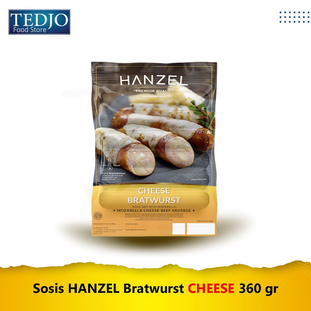 Jual Sosis HANZEL Bratwurst Cheese 360 gr | Shopee Indonesia
