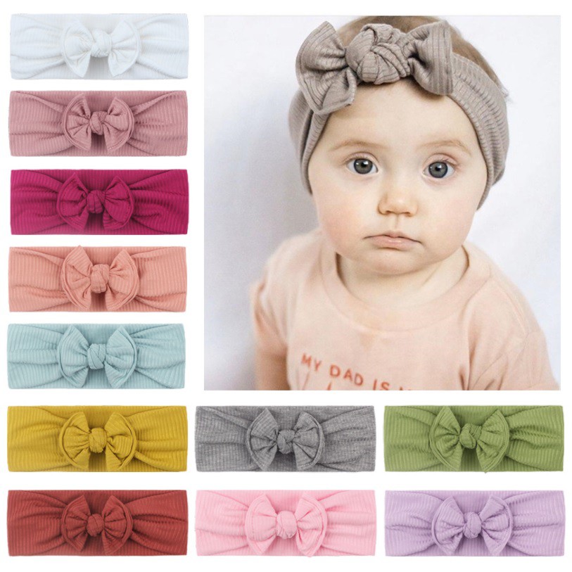 Jual Bandana headband bando kain bayi anak motif pita garis vertikal ...