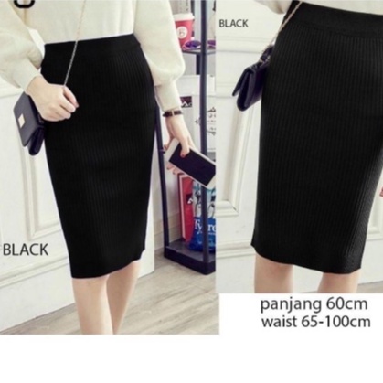 Jual ROK SPAN RAJUT PENDEK PREMIUM TEBAL | Shopee Indonesia