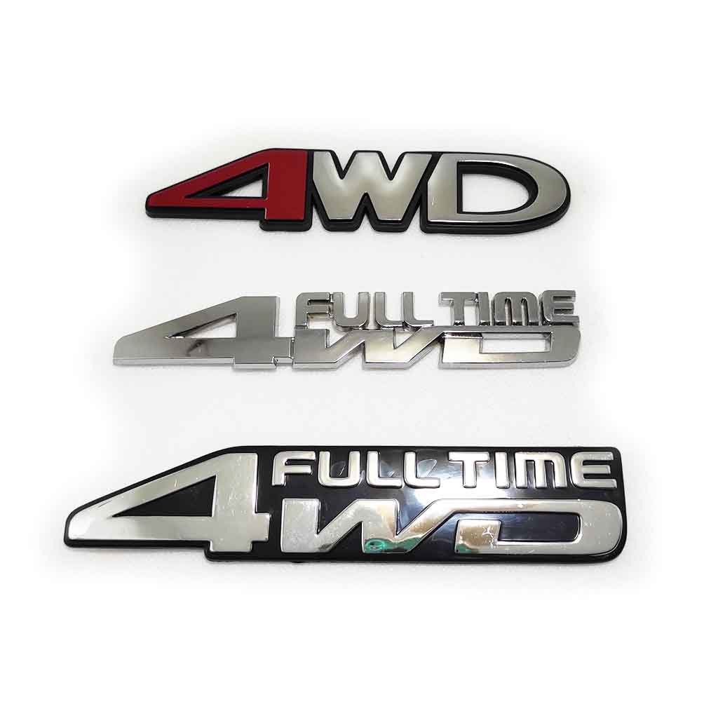 Jual Emblem Mobil Tulisan 4WD Fulltime Bahan Plastik Sistem Tempel Car ...