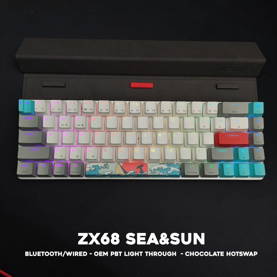 Jual Paradox ZX68 Sea & Sun Wireless Hotswap Mechanical Keyboard ...