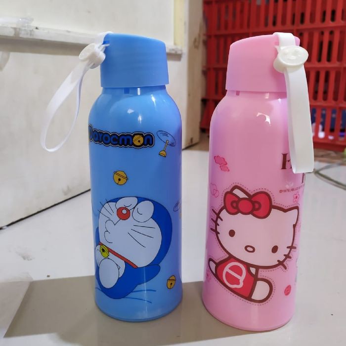 Jual Botol Kaca Karakter Hello kitty Doraemon - Botol Beling Karakter ...