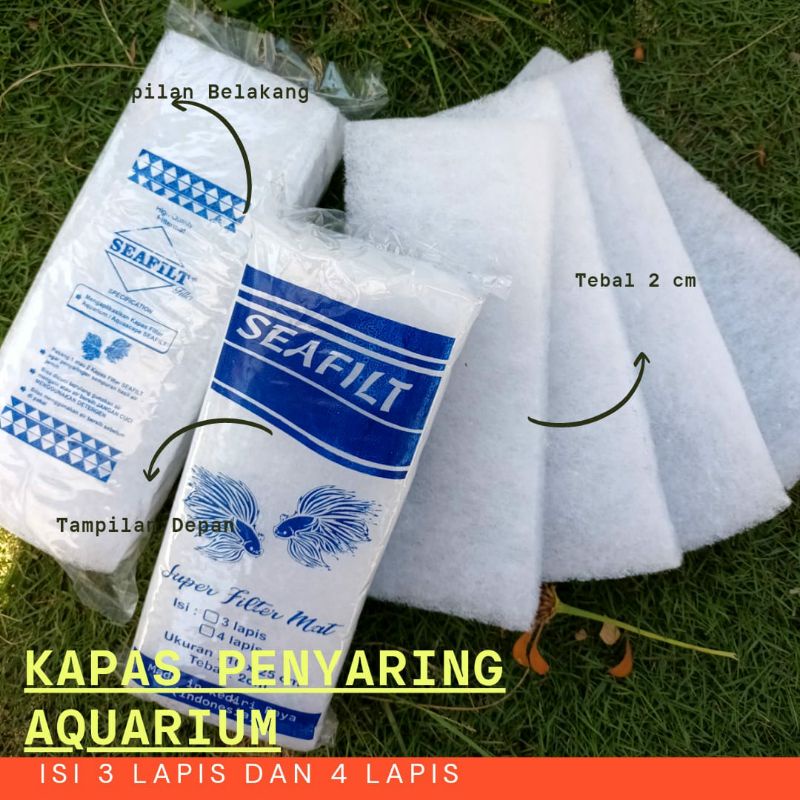 Jual Kapas Filter Aquarium 10*25cm/Aquascape/isi 3 lapis/isi 4 lapis ...