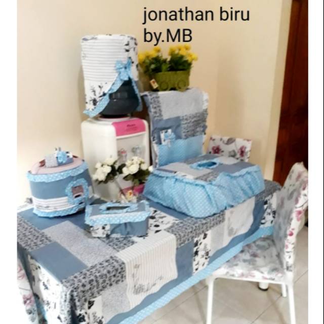 Jual JONATHAN BIRU_ Homeset Dapur Kitchen Set GKM Taplak Meja Makan ...