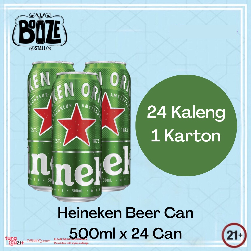 Jual Heineken Beer Can 500ml x 24 Can (1 Karton) | Shopee Indonesia