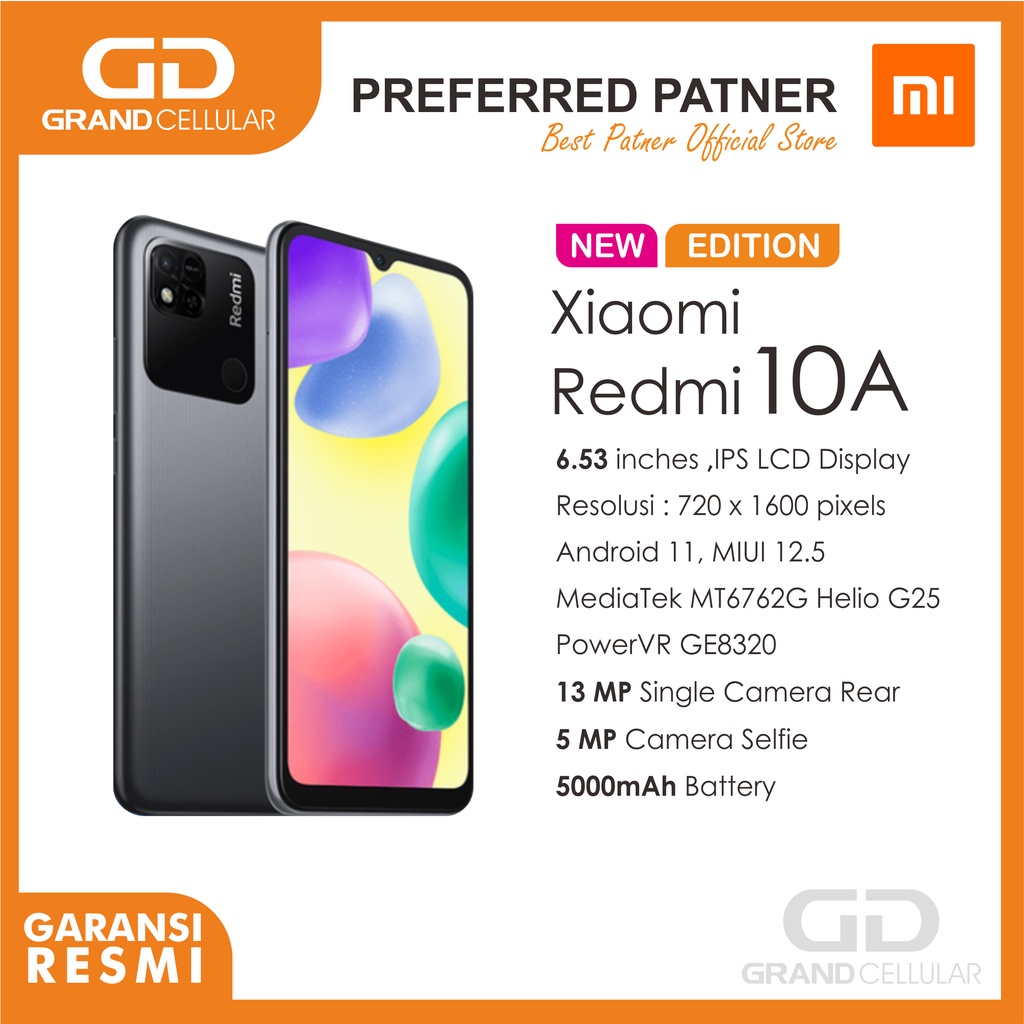 Jual REDMI 10A 4GB RAM 64GB ROM - 3GB RAM 64GB ROM - 3GB RAM 32GB ROM Garansi Resmi | Shopee ...