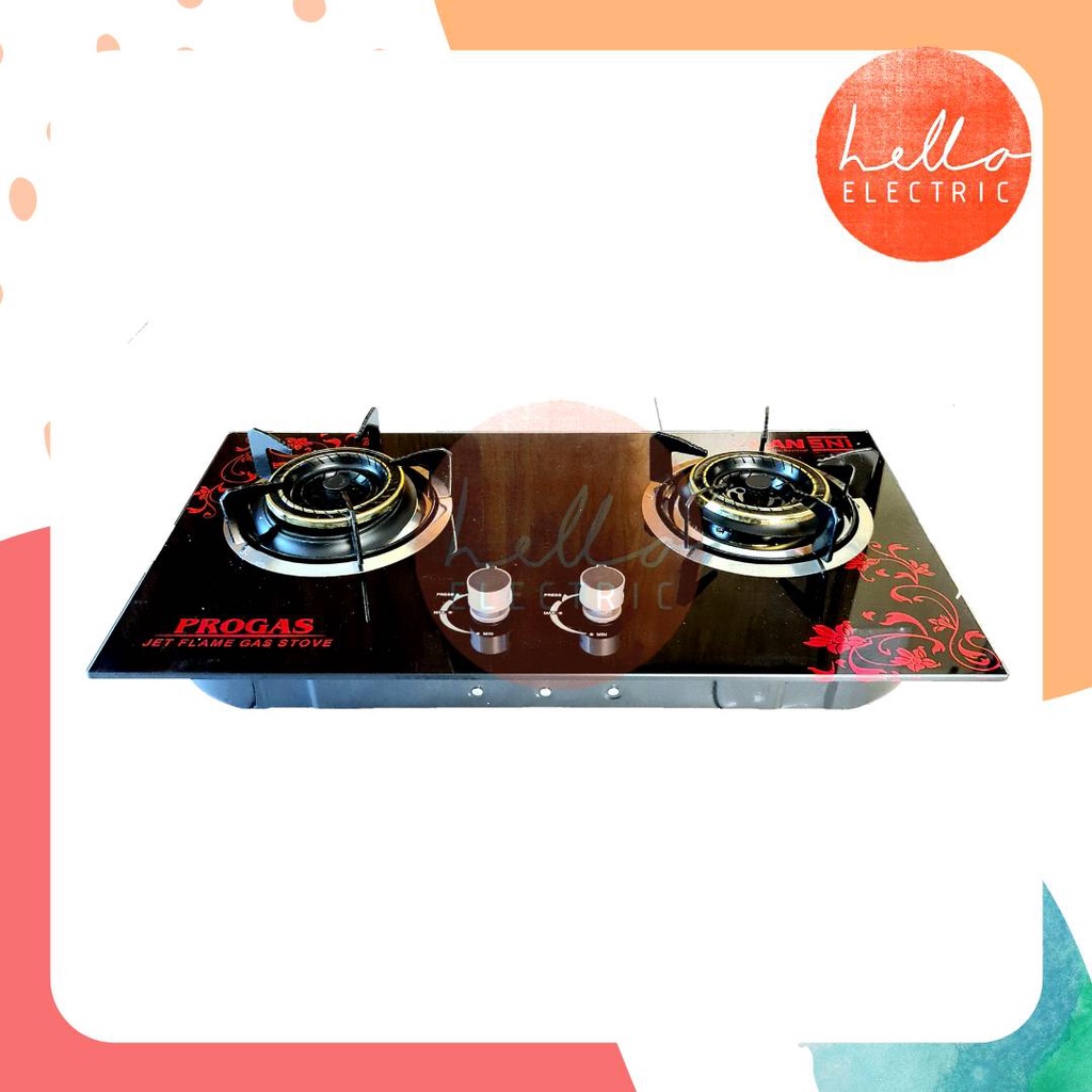 Jual KOMPOR KACA PROGAS TEKANAN RENDAH PGS 569 / PGS-569 2 TUNGKU TANAM ...