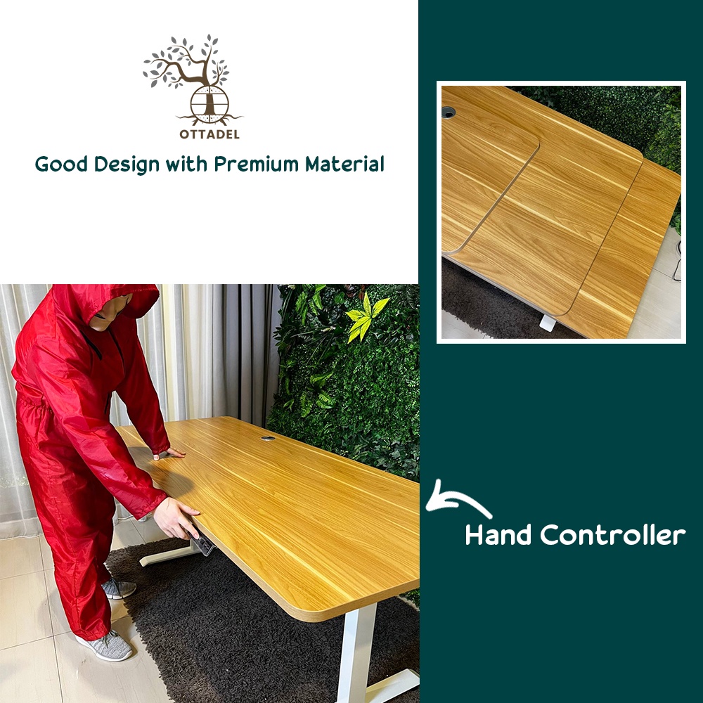 Jual Ottadel Adjustable Standing Electric Desk Motorized / Meja Naik ...