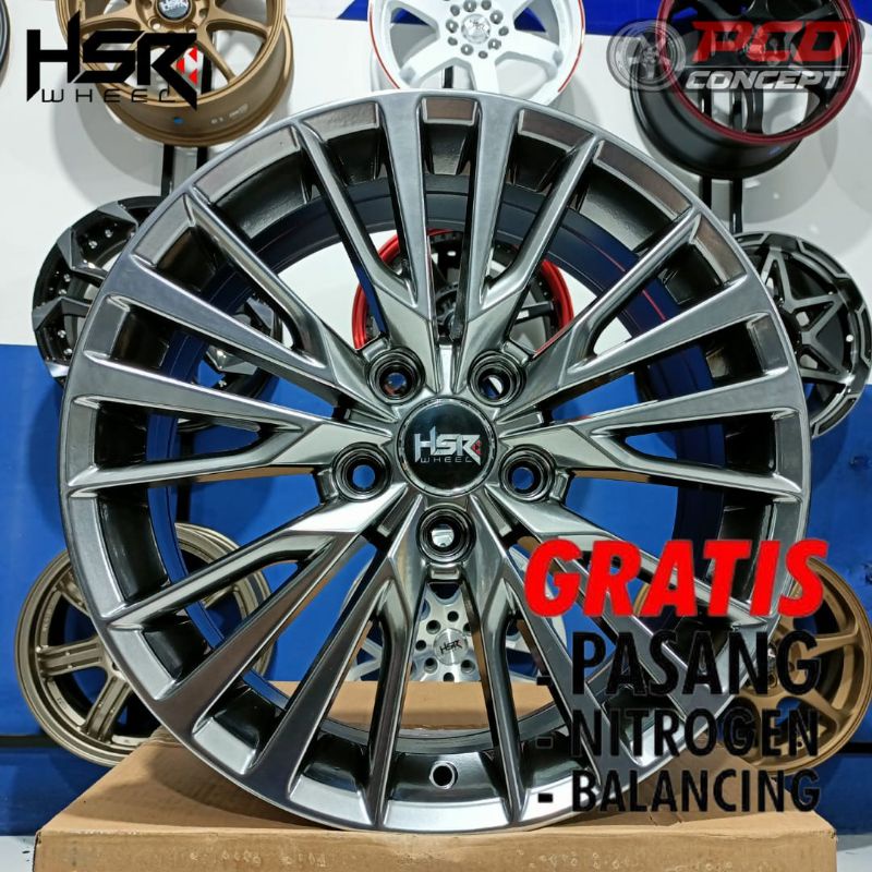 Jual VELG MOBIL ERTIGA TIPE HSR WIEGEN R17 LEBAR 7 INCI WARNA HYPER BLACK | Shopee Indonesia