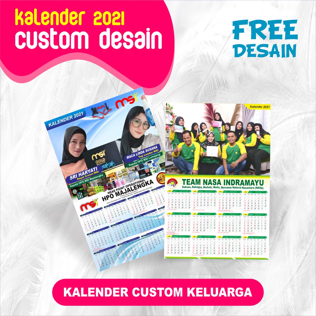 Jual KALENDER KELUARGA A3+ DESAIN CUSTOM [FREE DESAIN] | Shopee Indonesia
