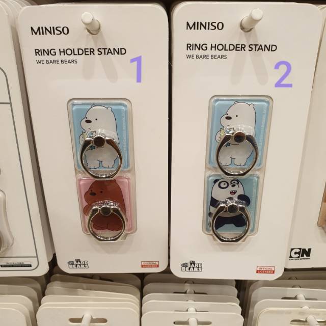 Jual Miniso We Bare Bears Ring Holder Stand | Shopee Indonesia