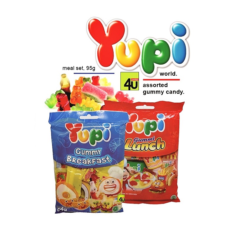 Jual YUPI - BREAKFAST and LUNCH Gummy Candy Pack - 95 gr MEAL SET ...