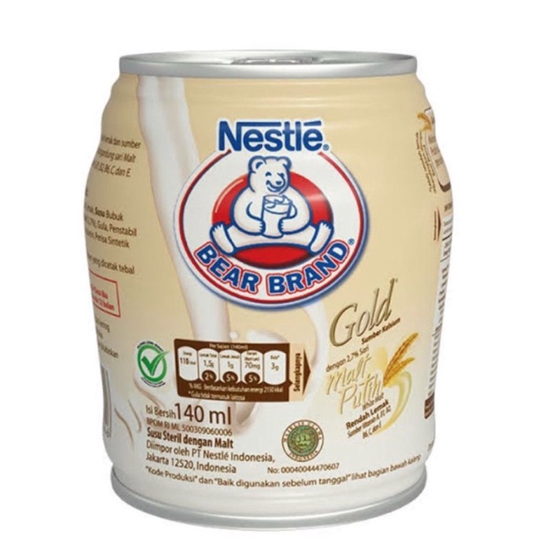 Jual Susu Beruang White Malt Nestle Bear Brand Milk (140 Ml) | Shopee ...