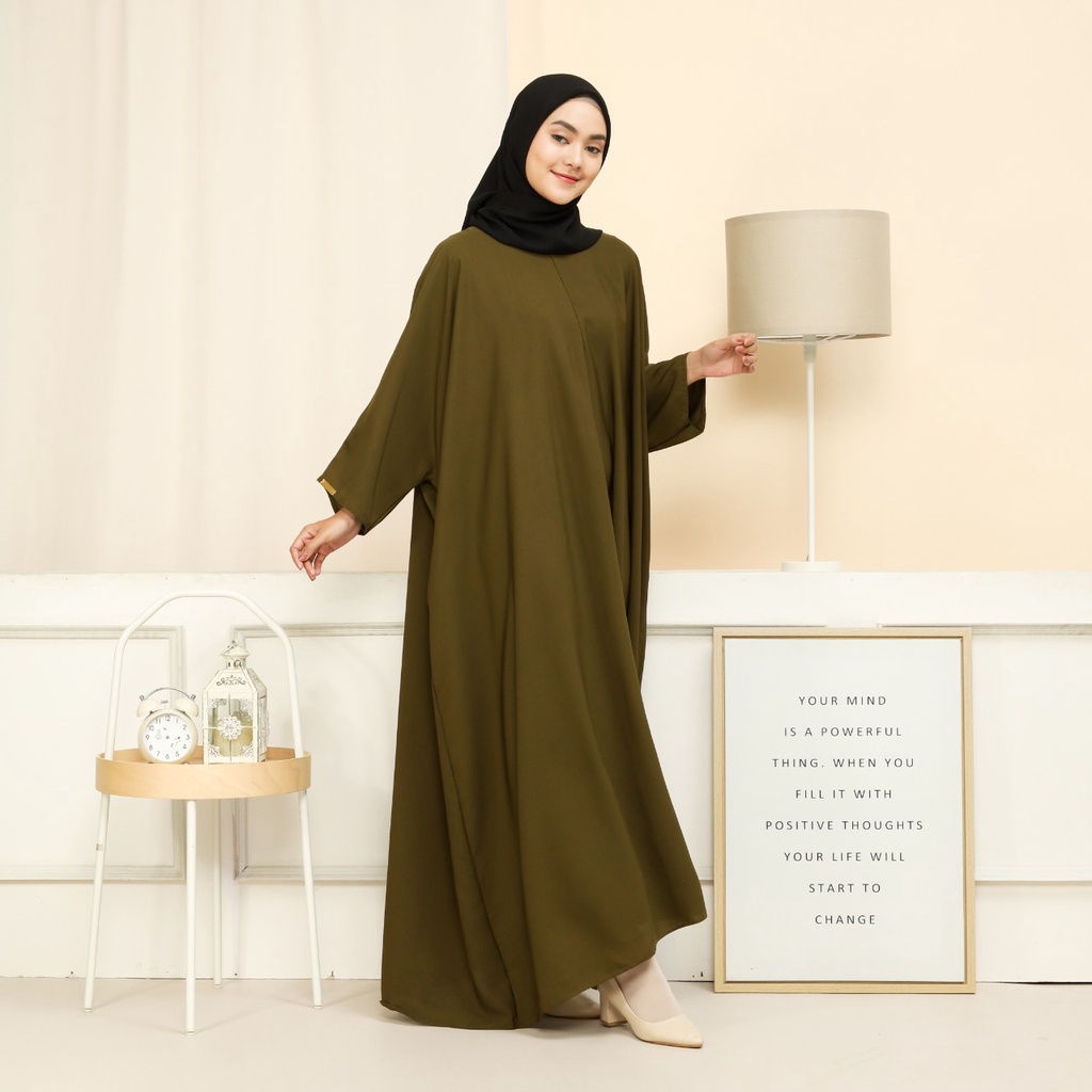 Jual Abaya basic Hulya - Abaya turkey - Abaya Hijau Army -Shafana ...