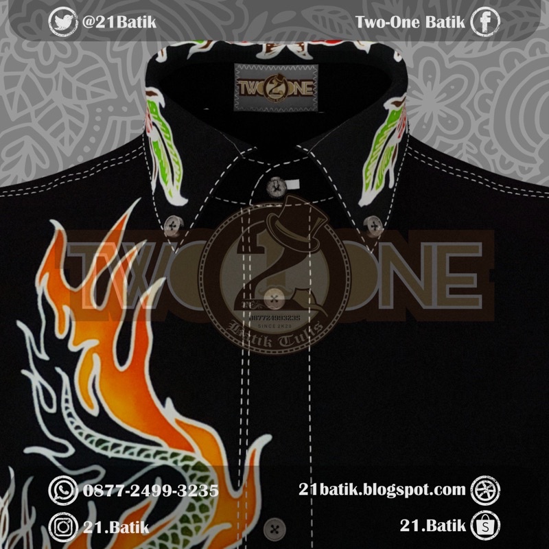 Jual BATIK TULIS MOTIF NAGA API UNTUK ATASAN PRIA KUALITAS TERJAMIN ...