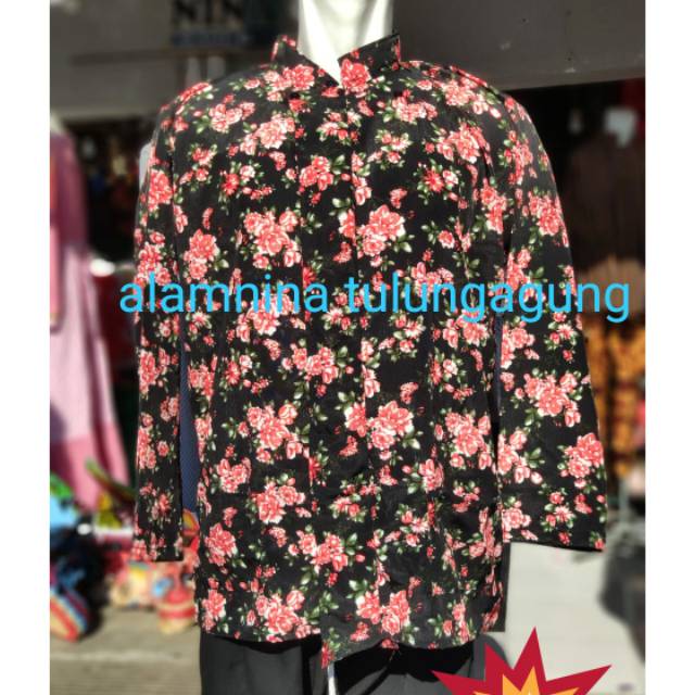 Jual Atasan baju sorjan surjan jadul kembang bunga dewasa | Shopee ...