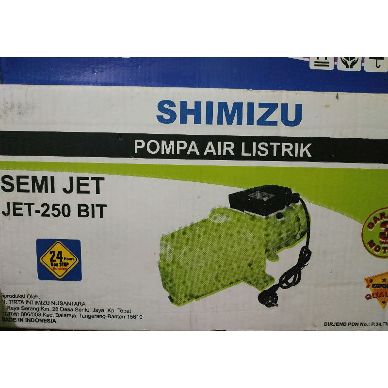 Jual pompa air Shimizu semi jet 250 bit - second | Shopee Indonesia