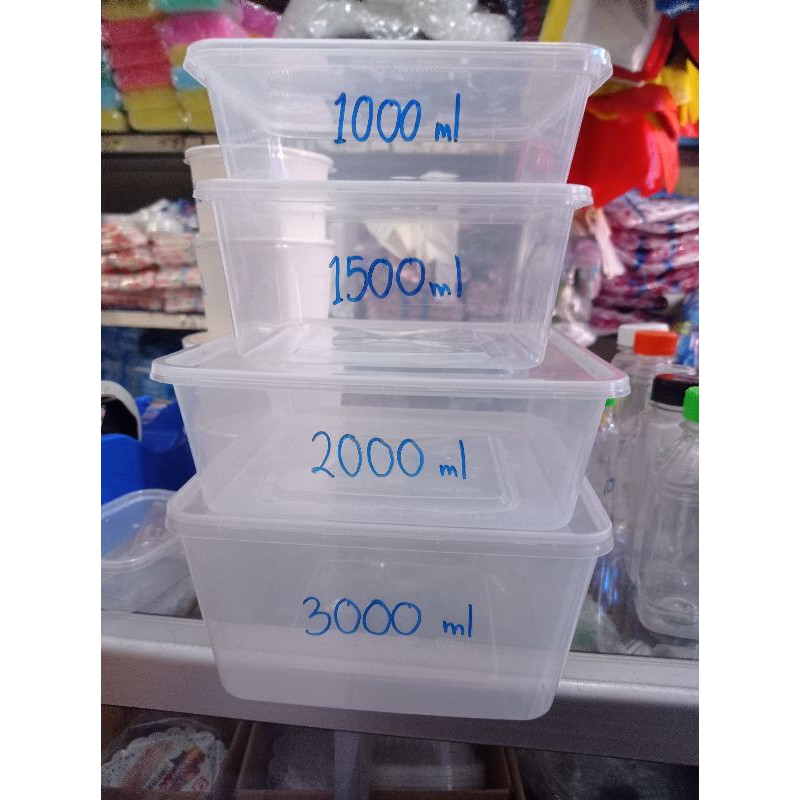 Jual (Paket) Thinwall isi 25. Wadah Makanan 1000ml 1500ml 2000ml merek ...
