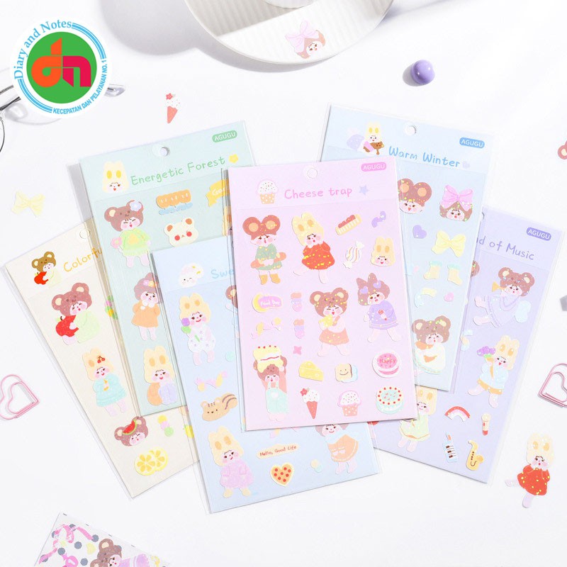 Jual Sticker Hiasan Buku Sweetheart Milk Diary Deco Stickers | Shopee ...