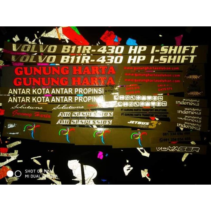 Jual cutting sticker miniatur bus p.o gunung harta | Shopee Indonesia