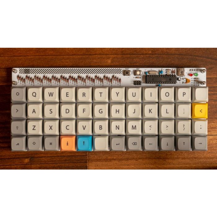 Jual Plaid pcb ortholinear through hole mechanical keyboard usb c ...