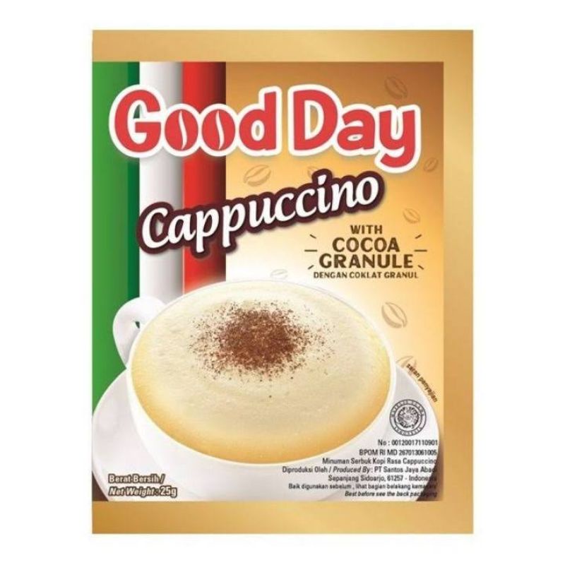Jual Good Day Cappuccino With Cocoa Granule 25g Dengan Coklat Granul Minuman Serbuk Bubuk Kopi ...