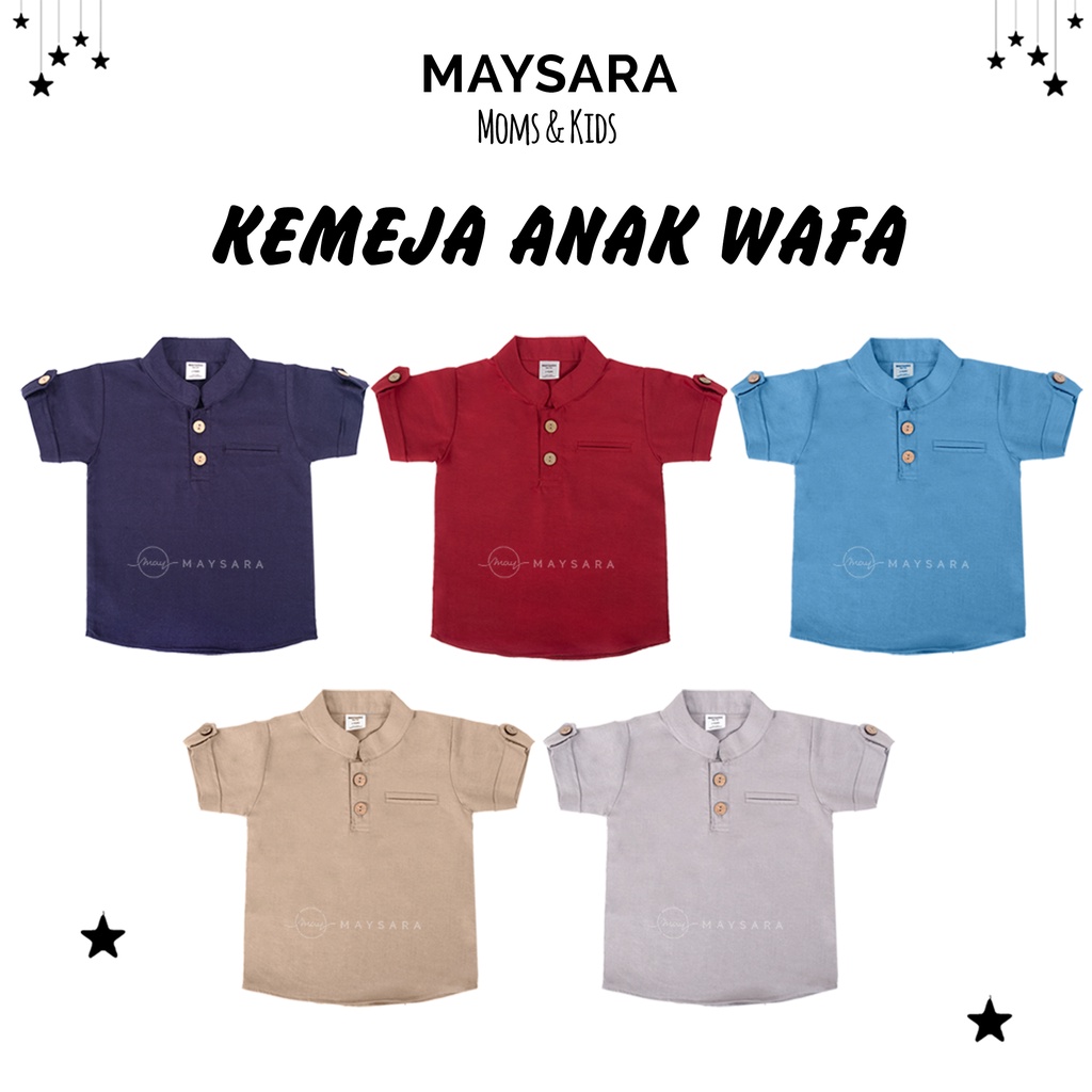 Jual Kemeja Anak Laki Laki Lengan Pendek Koko Linen Wafa series Kancing ...