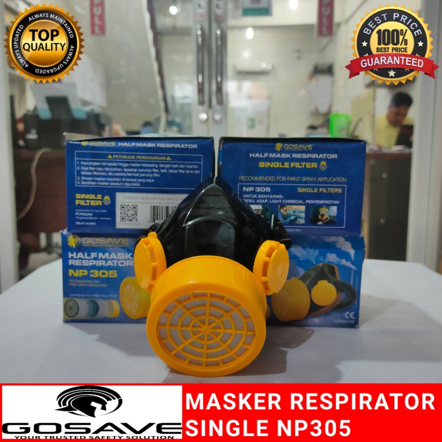 Jual Masker Respirator Debu Cat Kimia NP 305 Chemical Pemadam Masker ...