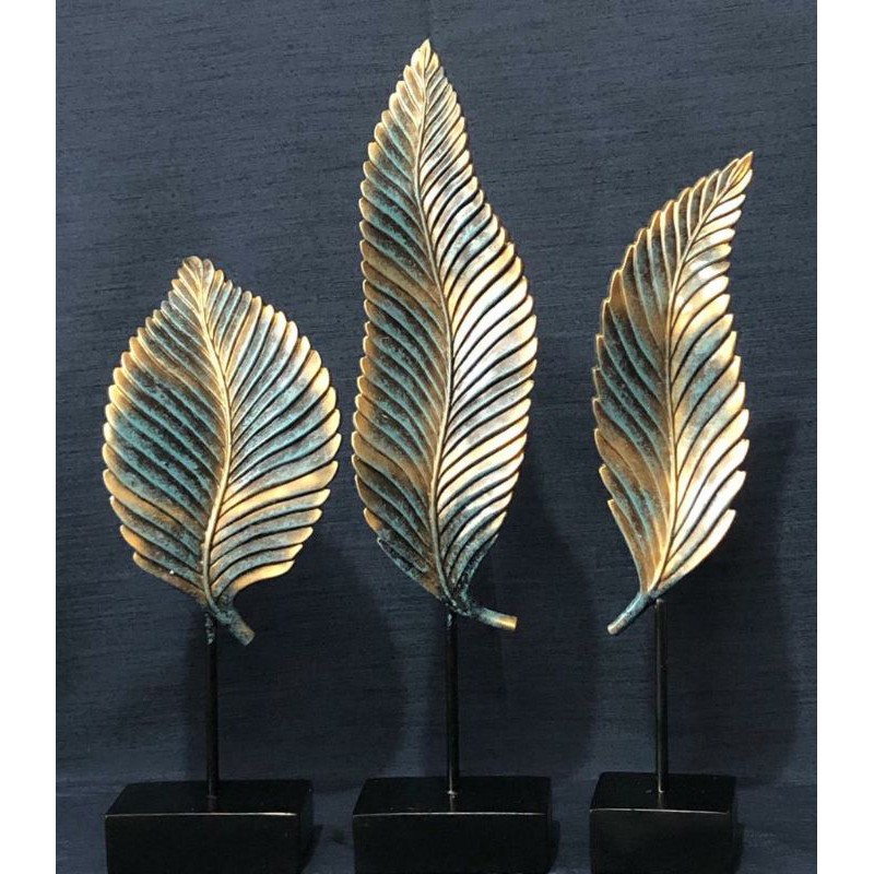 Jual Pajangan patung daun ( set of 3 ) , dekorasi , hadiah ,hampers ...