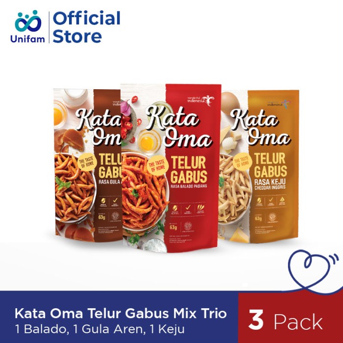 Jual Instant-Camilan- Kata Oma Telur Gabus Mix Trio Balado, Keju, Dan ...